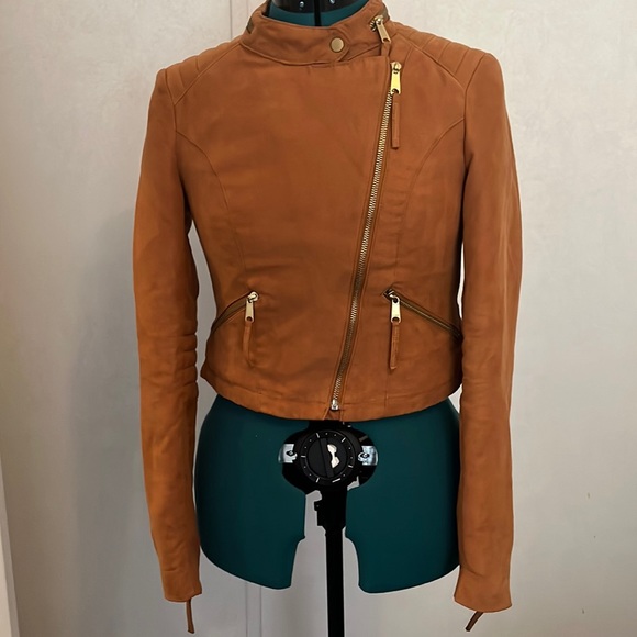 H&M | Jackets & Coats | Faux Suede Moto Jacket Really Cute Little Wear ...